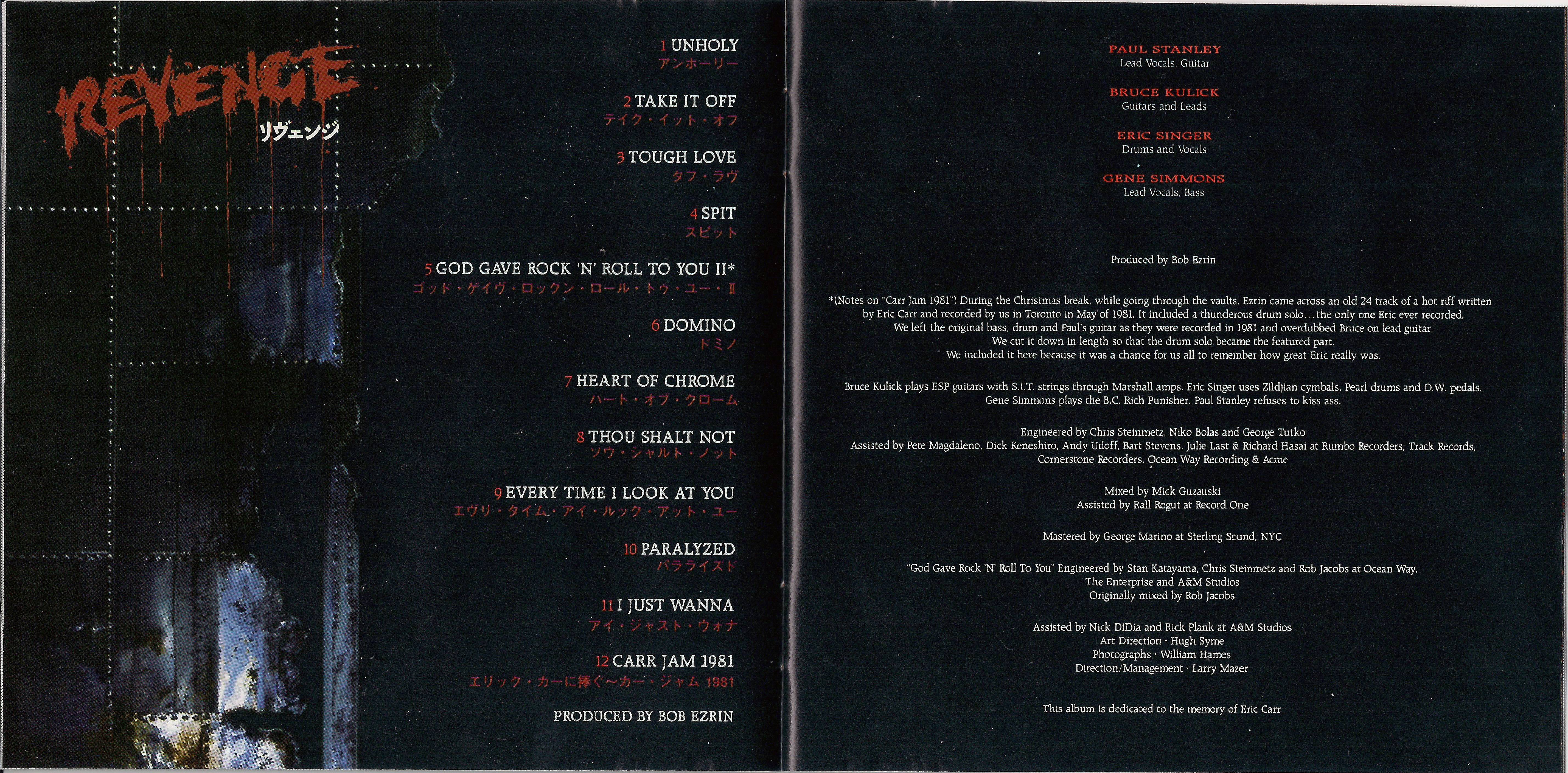 KISS Revenge : booklet02 | CD Covers | Cover Century | Over 1.000.000 ...